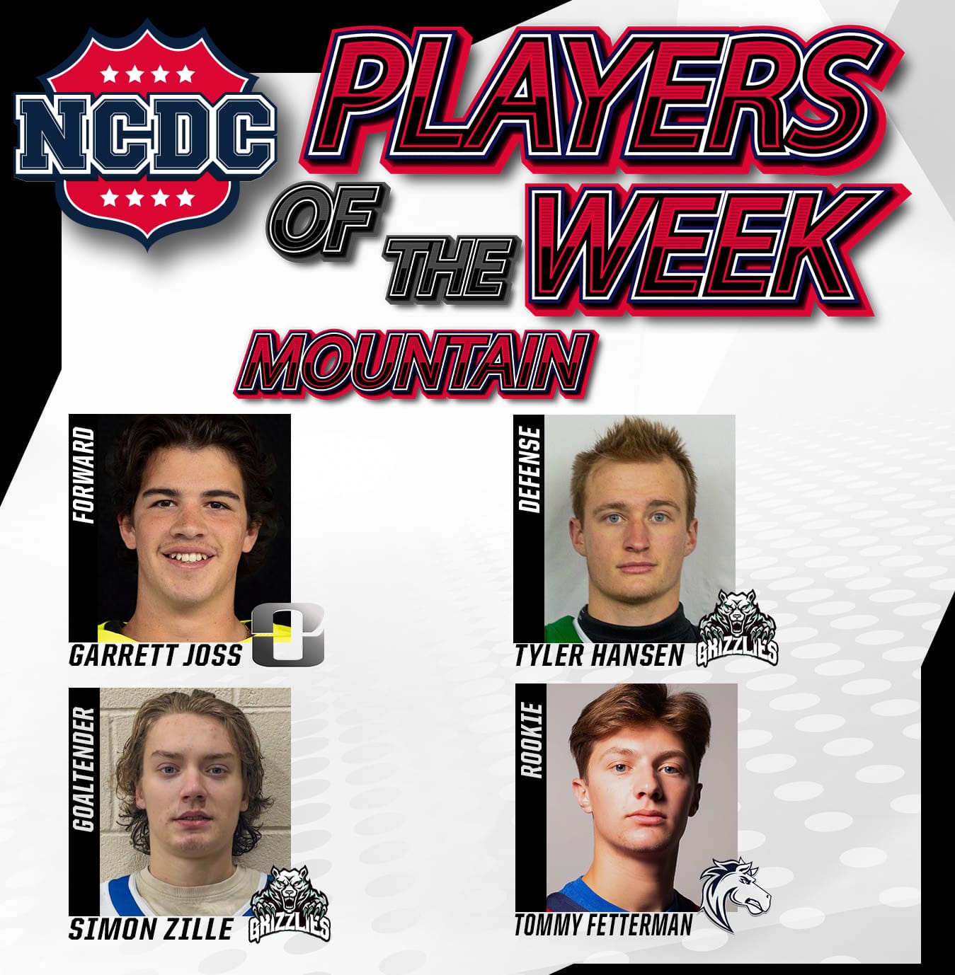 NCDC Mountain Division Players Of The Week: March 26, 2025 • USPHL ...